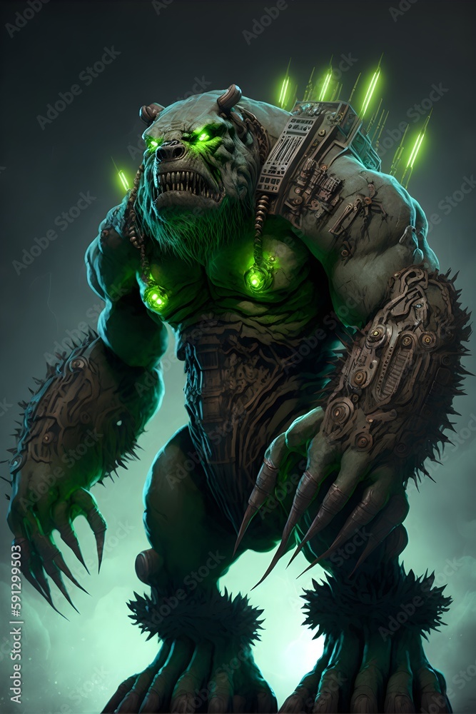 star wars rancor beast with cybernetic attachments full body view green ... star wars rancor beast with cybernetic attachments full body view green ...
