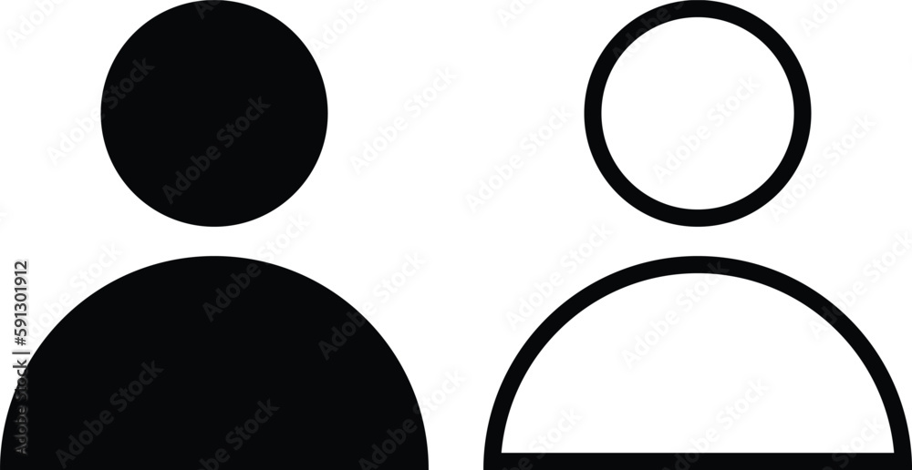 Vecteur Stock User icon in flat style, Person icon, User icon for web ...