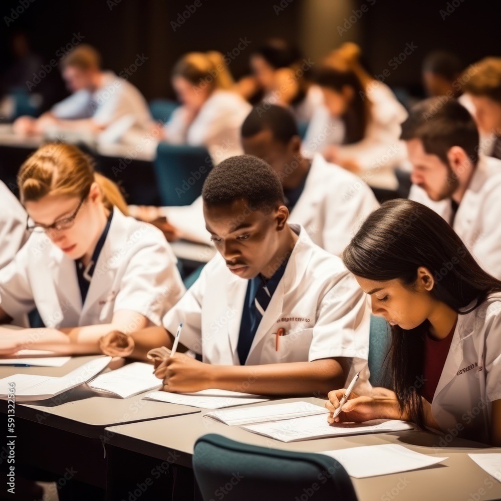 Medical Minds: Students Taking a Test on their Journey to Becoming ...