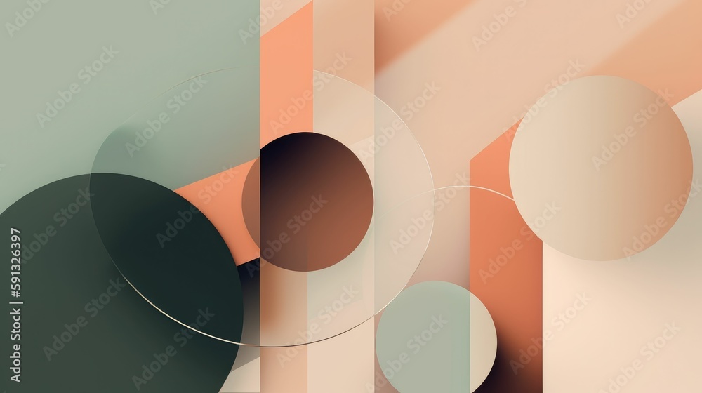 Minimalist wallpaper with contemporary abstract shapes Stock ...