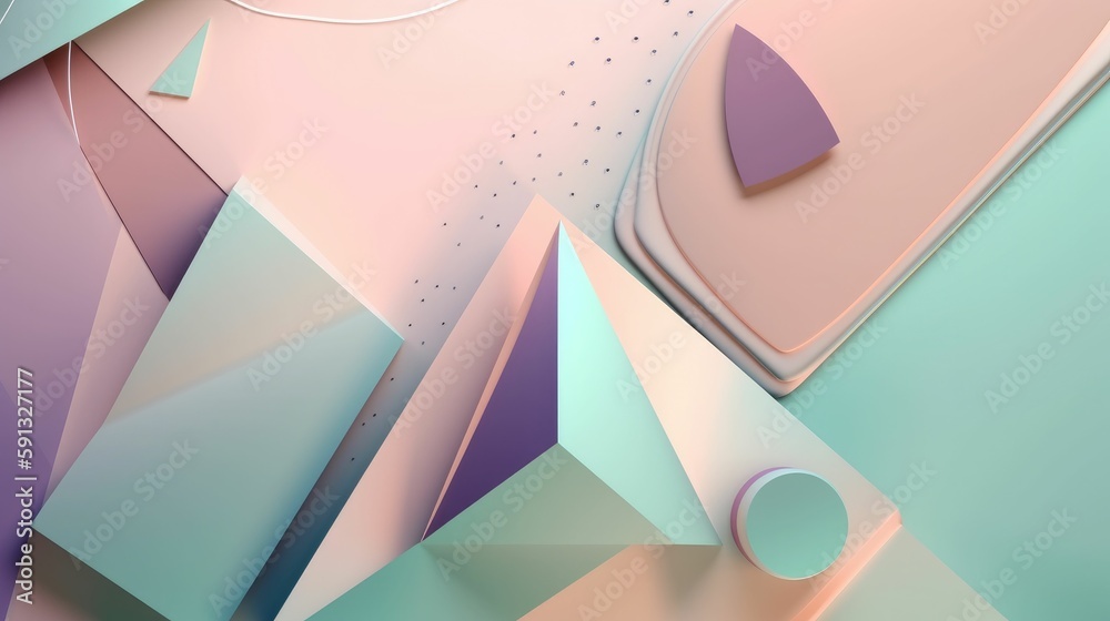Abstract wallpaper with pastel shapes Stock Illustration | Adobe Stock