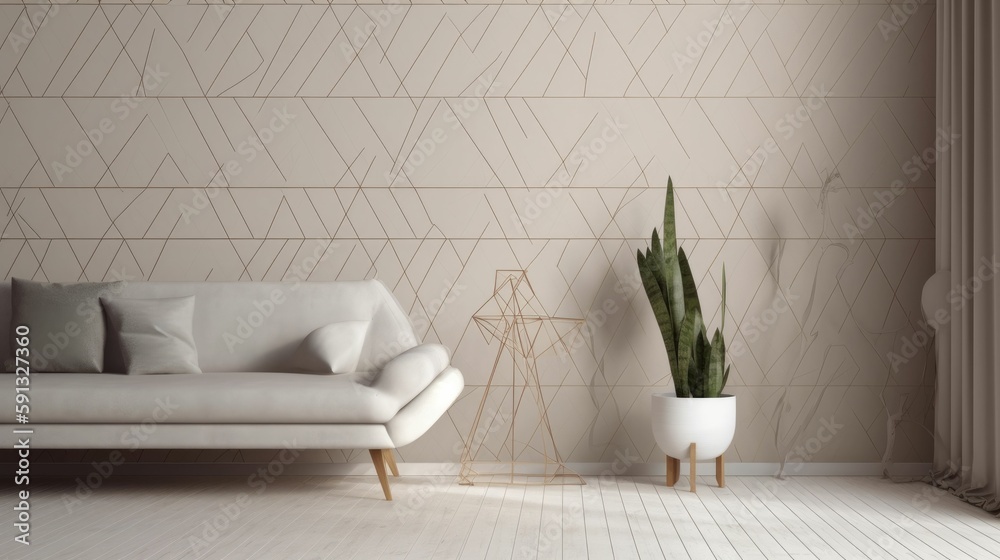 Clean and simple wallpaper for modern interiors Stock Illustration ...