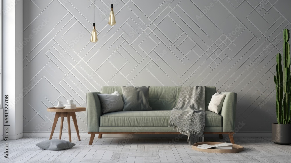 Clean and simple wallpaper for modern interiors Stock Illustration ...