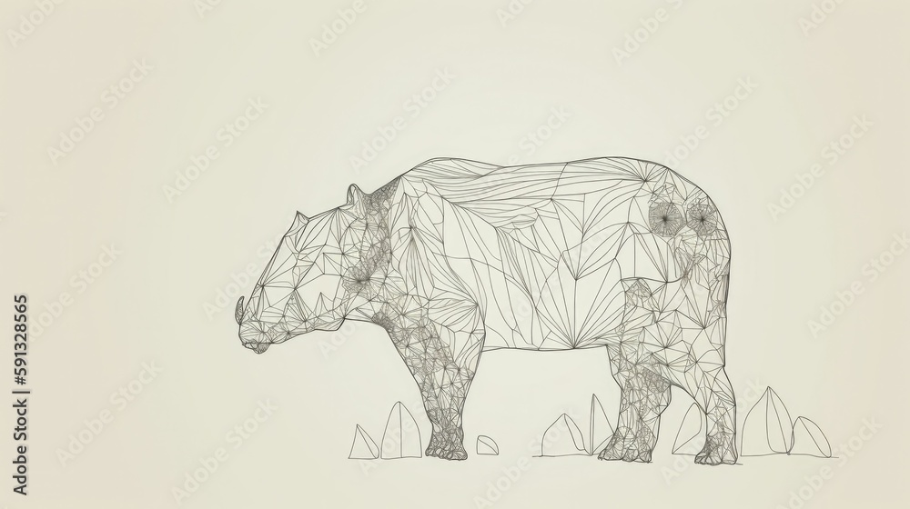 Minimalist animal line drawings for perfect decor wallpaper Stock ...