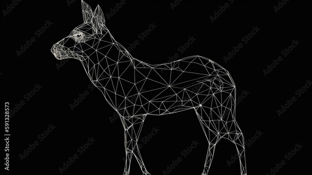 Wallpaper featuring single line drawings of animals Stock Illustration ...