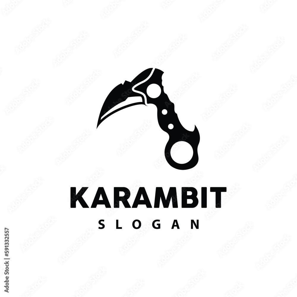 Kerambit Logo, Indonesia Fighting Weapon Vector, Ninja Fighting Tool ...