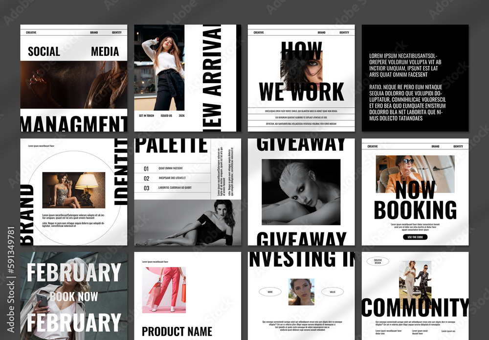 Social Media Post Layout Stock Template | Adobe Stock