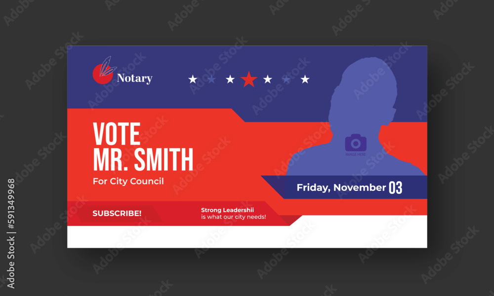 editable modern election video youtube thumbnail social media & web ...