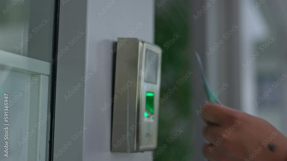 Video Stock Hand scan card, security door and control entrance at ...