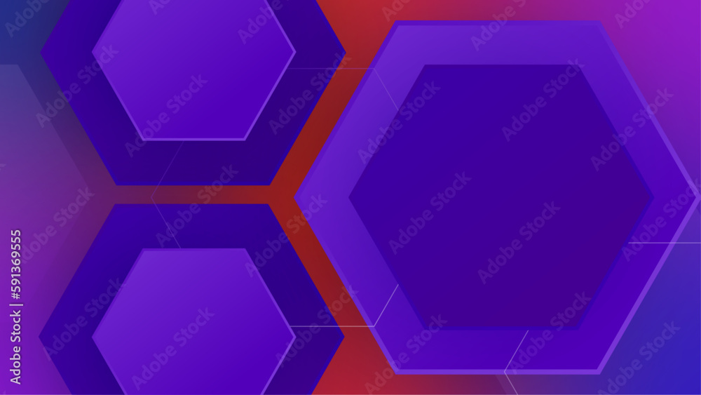 Abstract purple and orange geometric shapes vector technology ...
