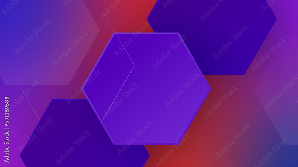 Abstract purple and orange geometric shapes vector technology ...