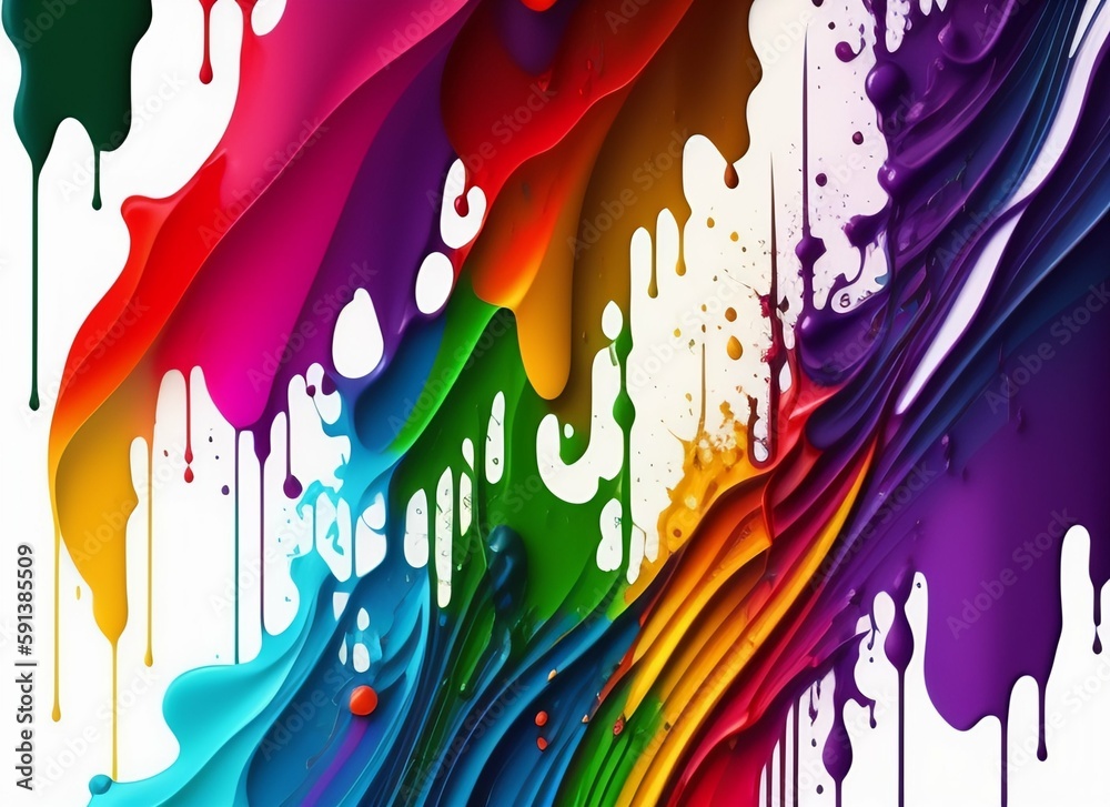 graffiti background dripping paint, spray paint, many colors watercolor ...