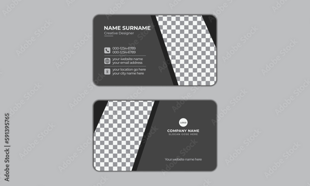Visiting card template design Stock Vector | Adobe Stock