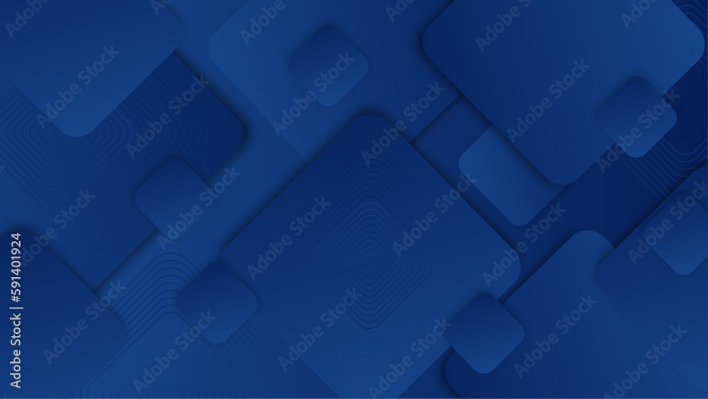 Abstract blue geometric shapes vector technology background, for design ...