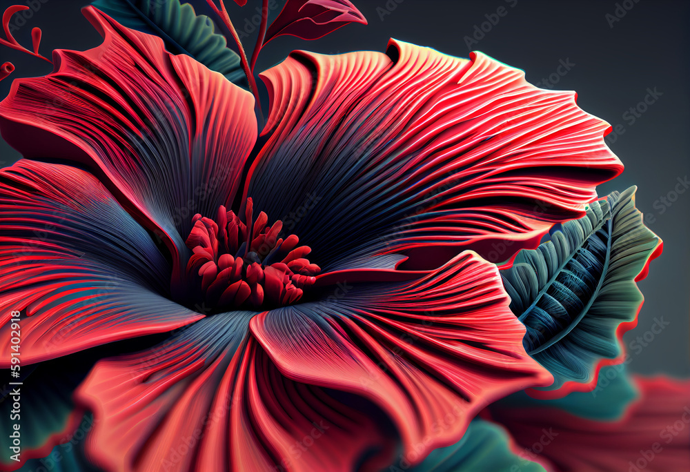 A complex, multi-layered pattern of interlocking shapes that resembles ...