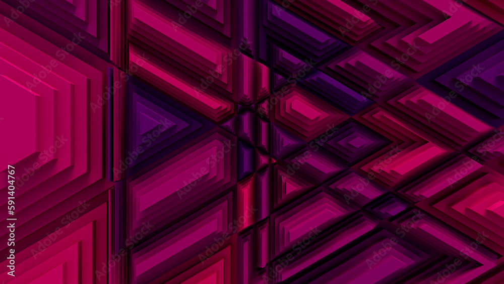 Pink and Purple Tech Background with a Geometric 3D Structure. Clean ...