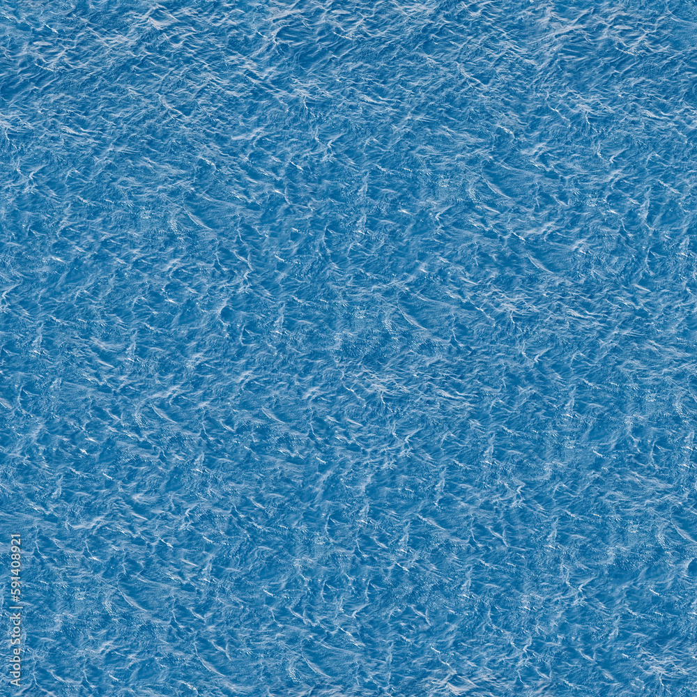 Seamless texture of ocean waves. Blue, transparent sea surface with ...