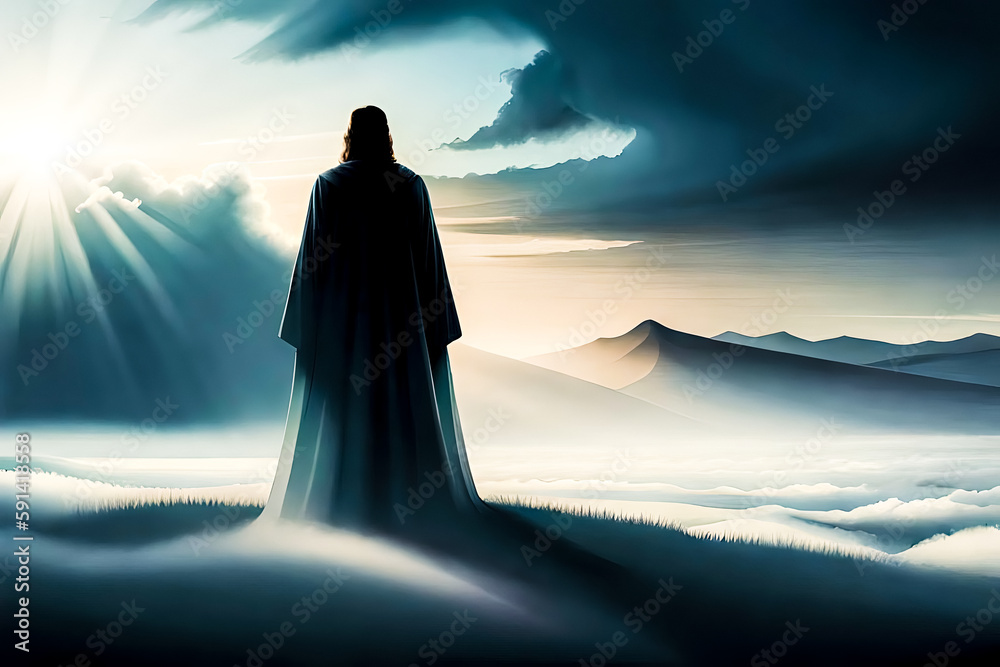 "Jesus Christ in Silhouette: A Powerful Image of the Divine" Jesus ...