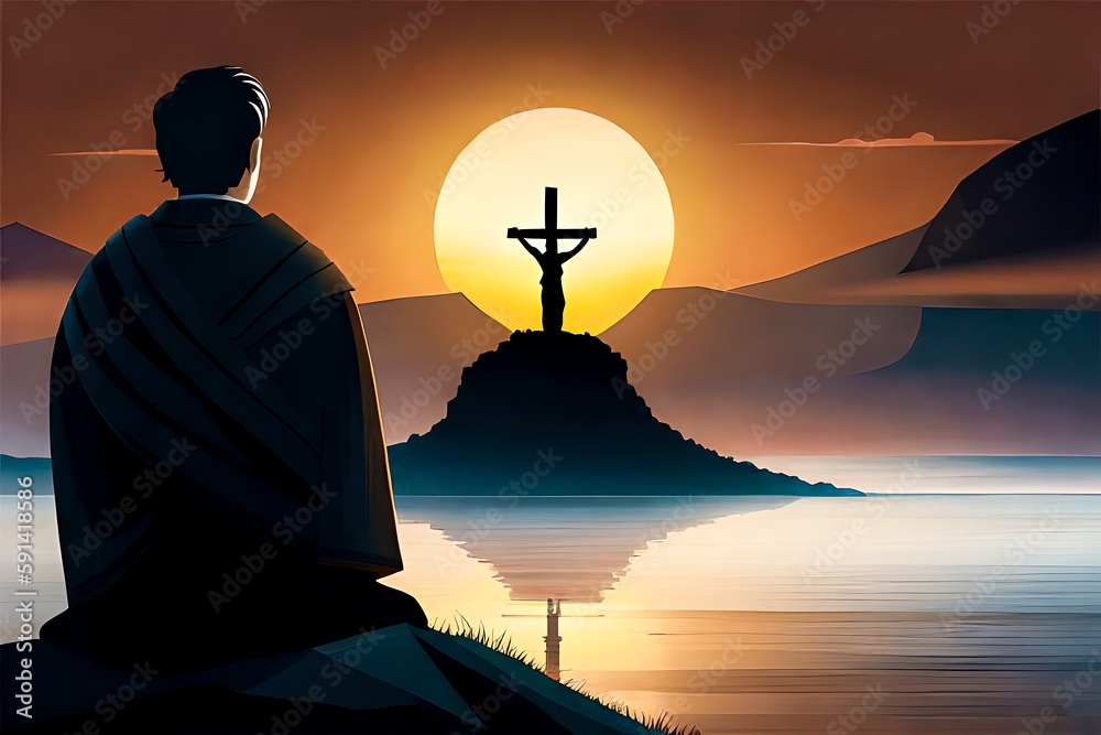 "Jesus Christ in Silhouette: A Powerful Image of the Divine" Jesus ...