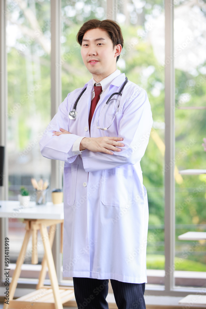 Millennial Asian young handsome professional successful male general ...