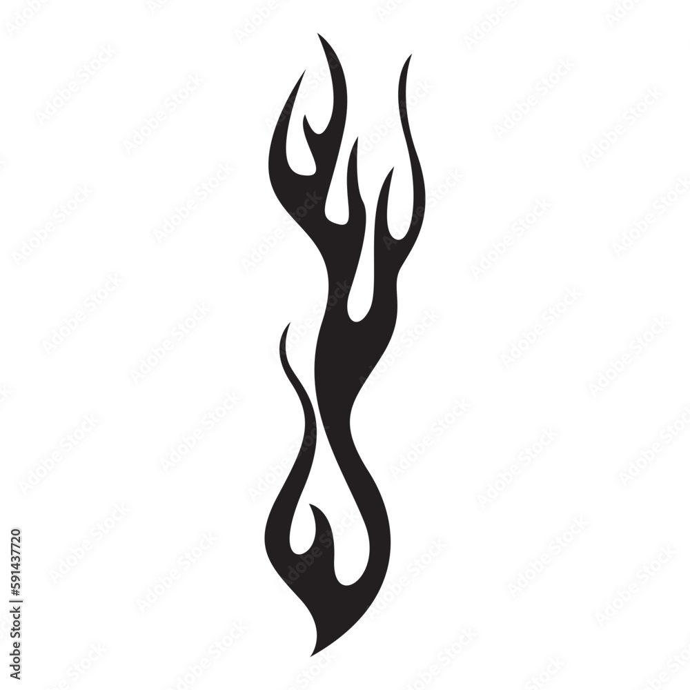 Tribal fire flames illustration of flames Stock Vector | Adobe Stock