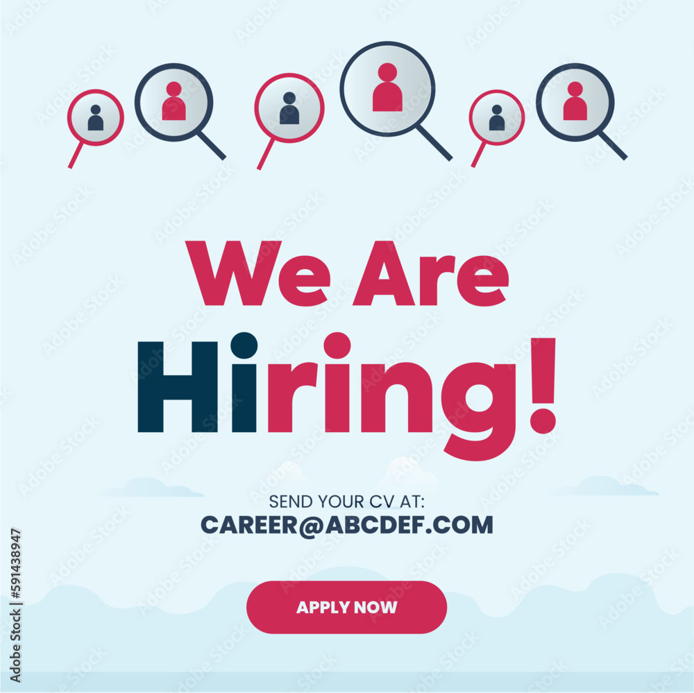 We are hiring. Recruitment post. Hiring post for social media and popup ...