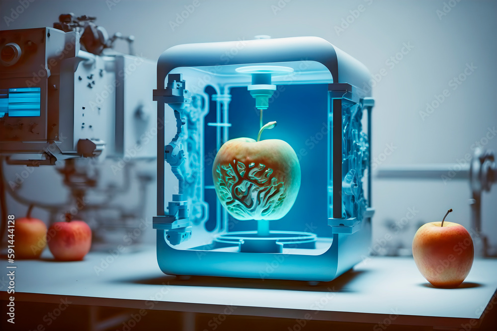 Comida artificial futurista. Innovación en la industria de alimentos ...