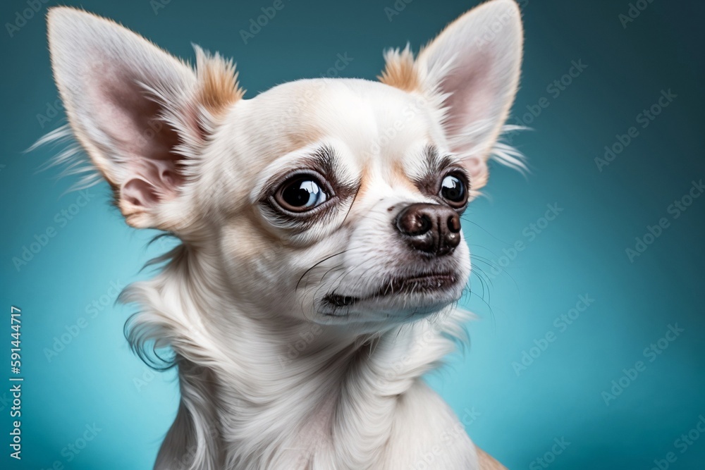 A small dog with a sad look on its face created with Generative AI ...