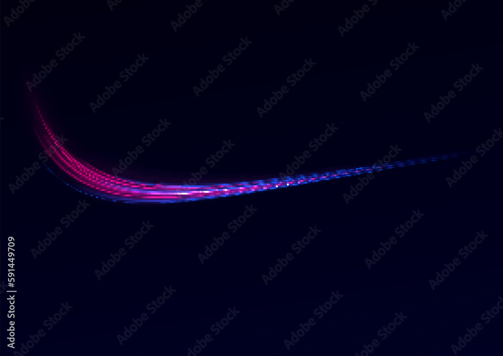 Light trail wave, fire path trace line and incandescence curve twir ...