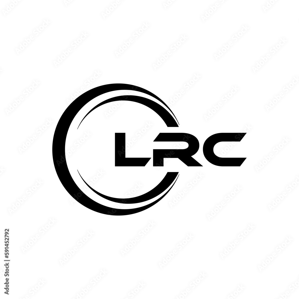 LRC letter logo design with white background in illustrator, cube logo ...