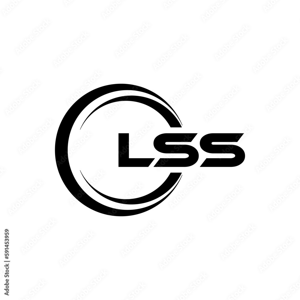 LSS letter logo design with white background in illustrator, cube logo ...