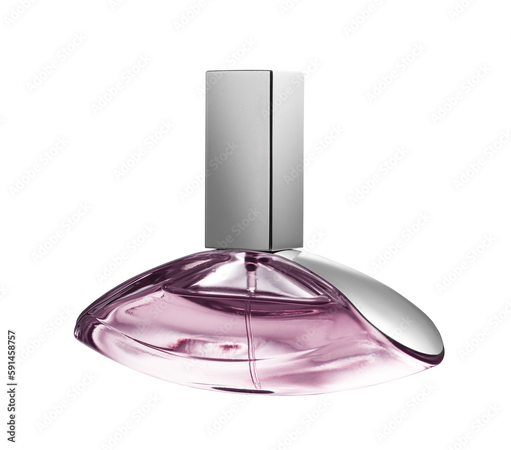 Bottle of pink perfume spray, isolated Stock Photo | Adobe Stock