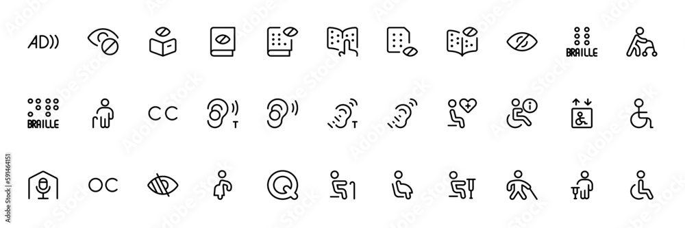 Disability with technology, world disability day, handicapped or ...