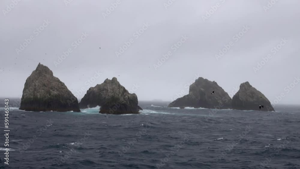 Antarctica sea and Shag Rocks, sailing shot 2023 Shag Rocks, Southern ...