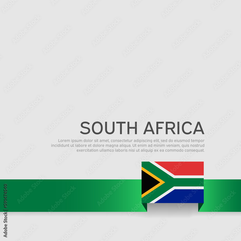 South africa flag background. State south african patriotic banner ...