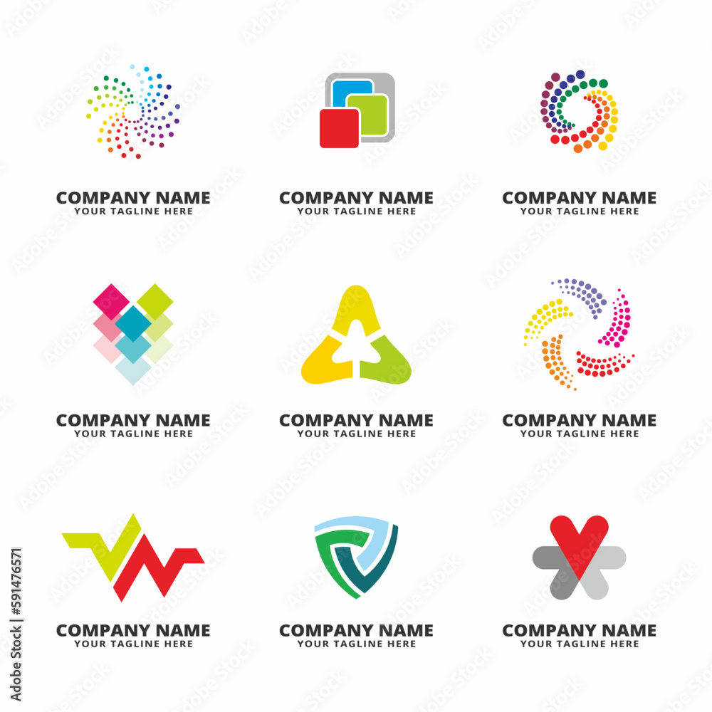 simple logo vector icon set Stock Vector | Adobe Stock