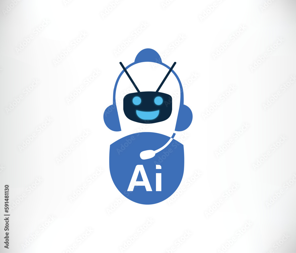 Ai artificial inteligence logo or ai logo design Stock Vector | Adobe Stock