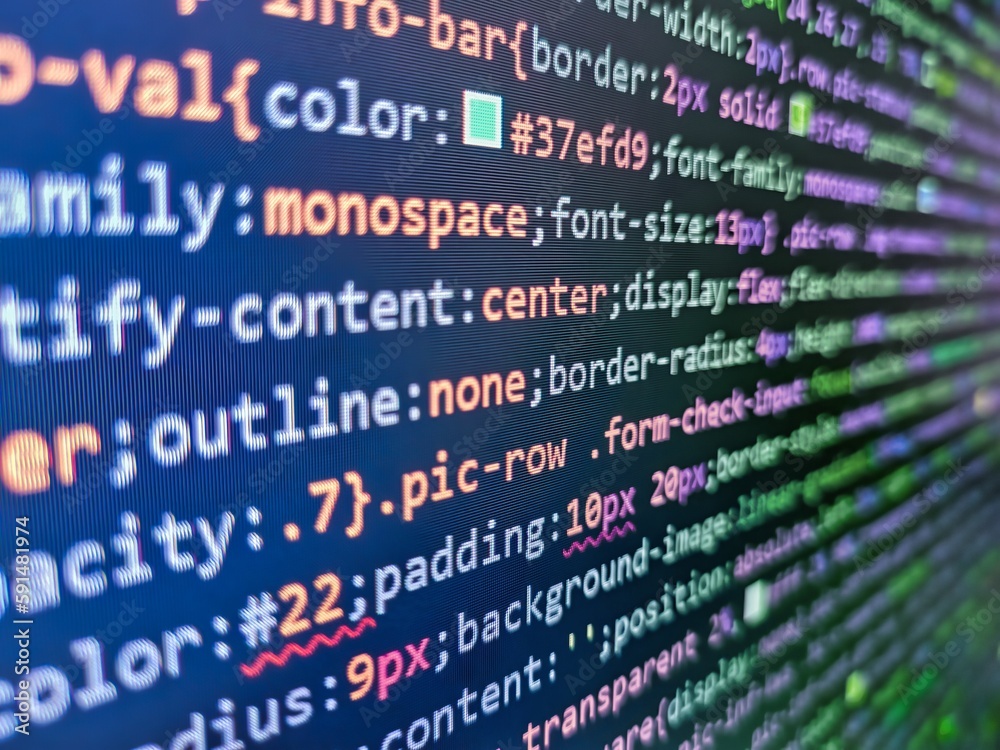 Source Code Photo Css Javascript And Html Usage Developing Programming Binar Screen At Wor