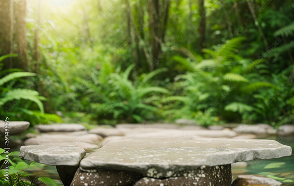 Rock stone podium on rock platform illustration, rock pedestal for ...