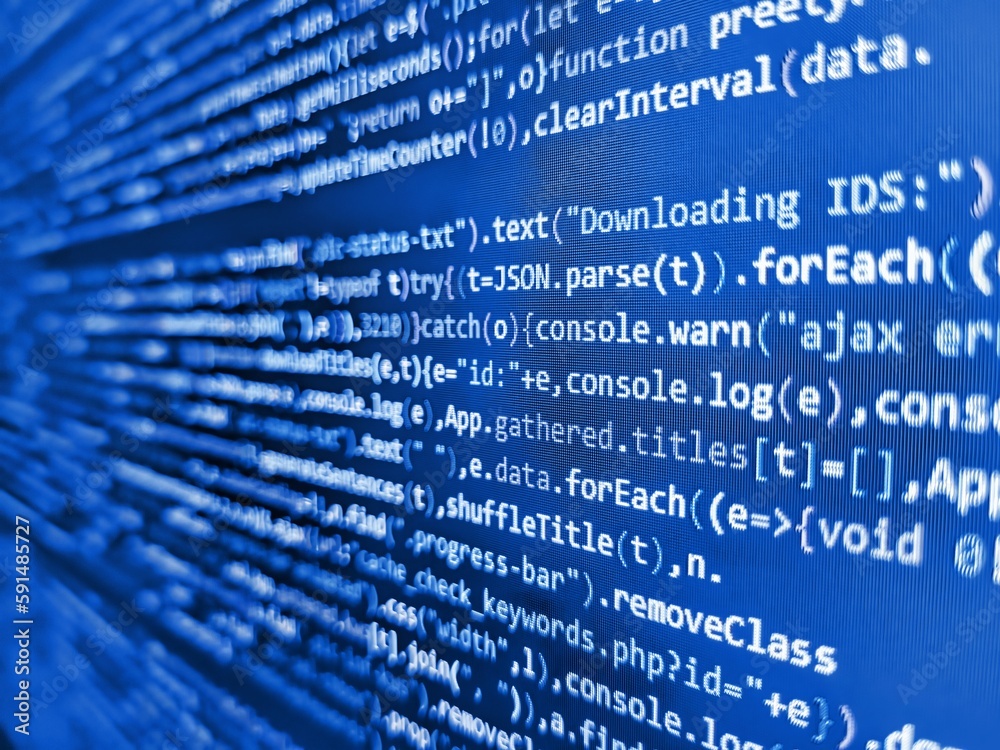 Internet App Development And Design Futuristic Source Code Digital Data Telemetry Motion