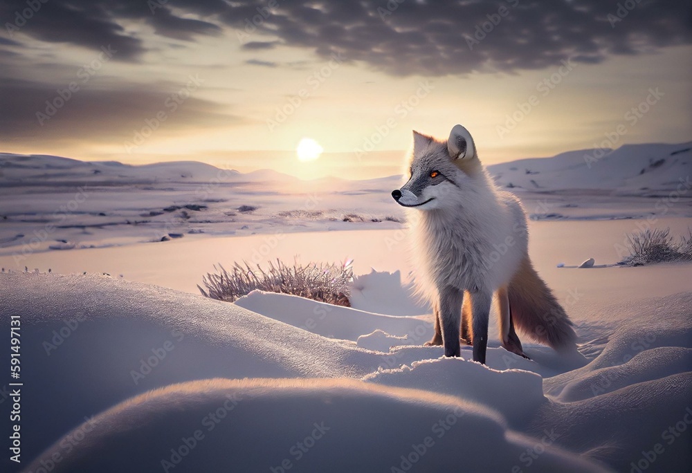 Arctic Sunrise Fox