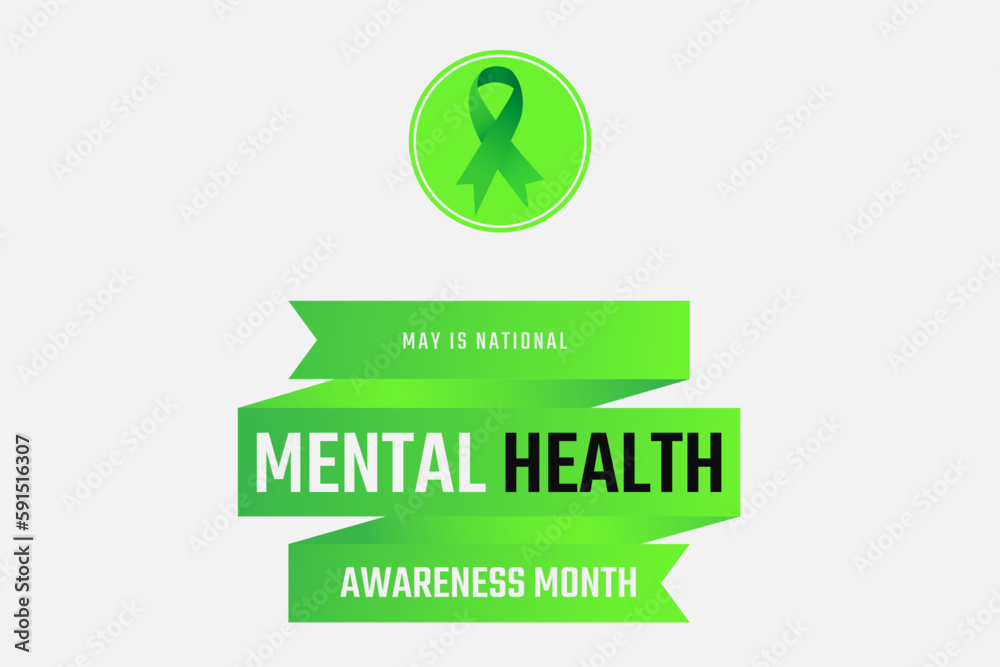 Mental Health Awareness Month Banner Annual Campaign In United States