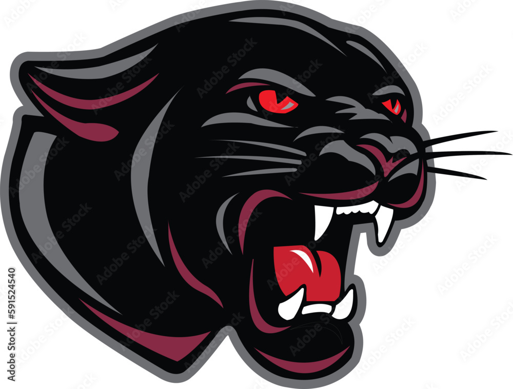 Black Panther leopard Head Logo Vector Template Illustration Design ...