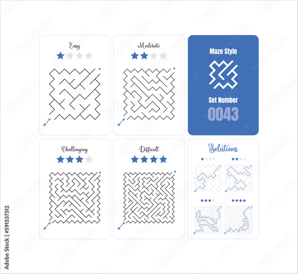 Set of 4 Diamond Mazes game puzzle printable for kids at varying levels ...