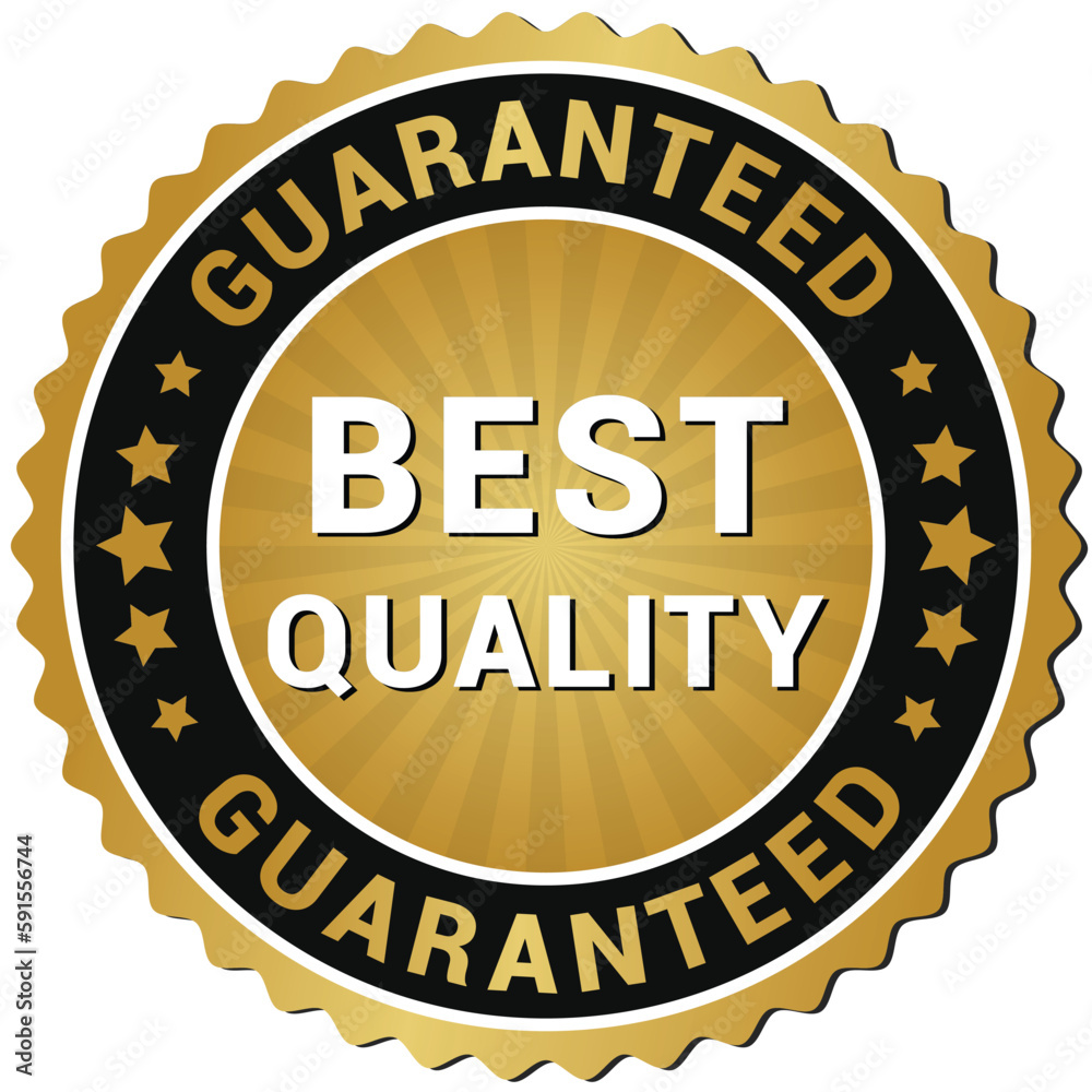 Poster Top Best Quality Gold Badge Sticker Label Template Design ...