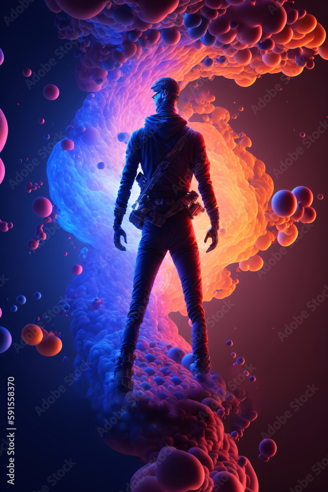 entering a quantum multiverse, portal to another world, generative ai ...