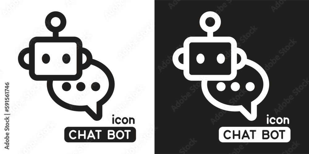 Robots and communication concept icon, Robo advisor work, Head robot ...