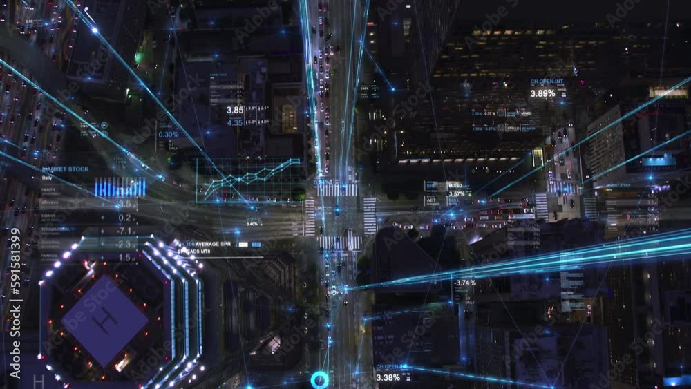 Hyper Connected Financial District With Animated Augmented Reality ...