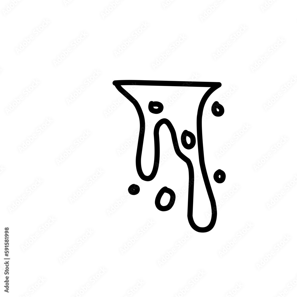 Black Melting Paint Abstract Liquid Vector Elements Isolates on White ...