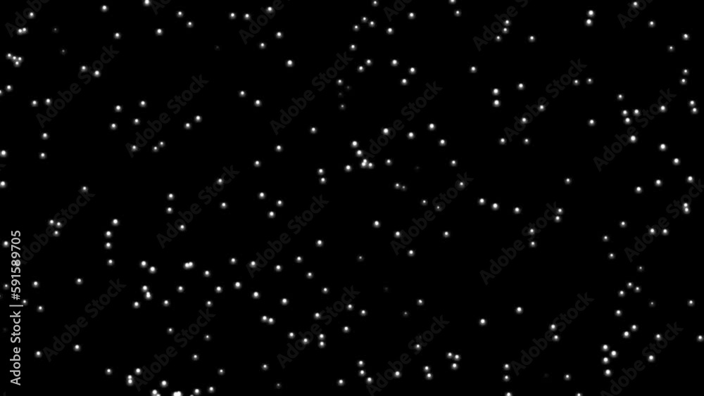 Motion to right star particle in night animation. 2D digital effect ...